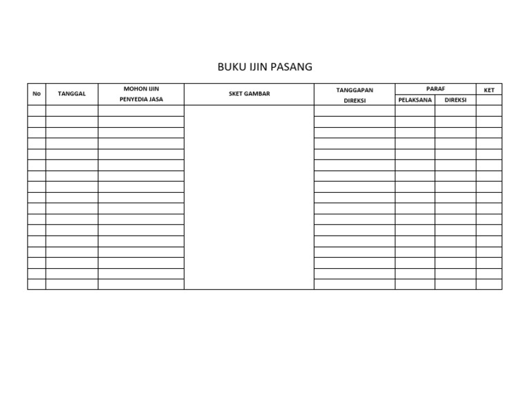 Form Ijin Pasang | PDF