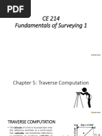 Topic 5 - Traverse Computations | PDF | Surveying | Latitude