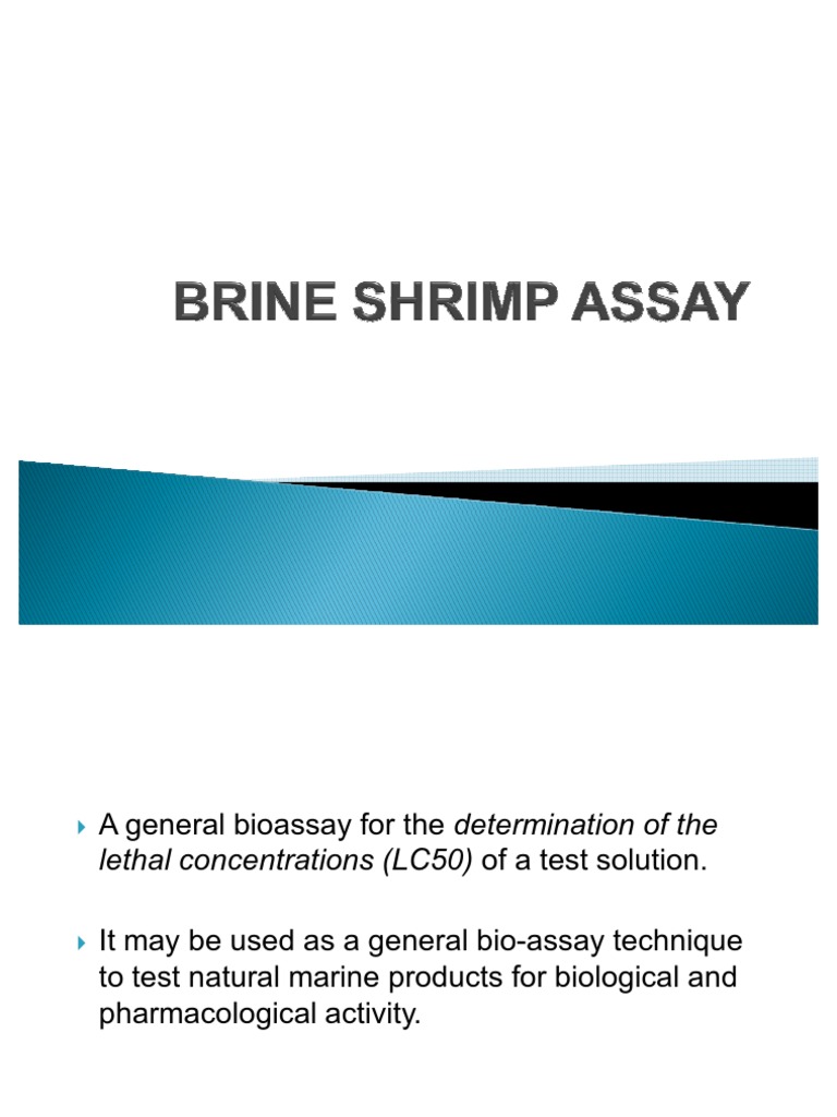 Brine Shrimp Assay | PDF | Science & Mathematics