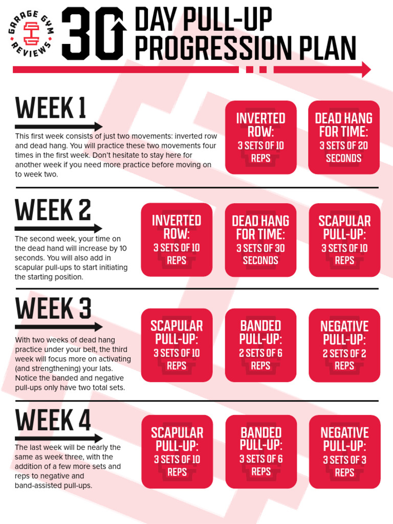 30 Day Pull Up Plan | PDF
