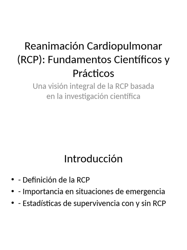 Guía Completa de RCP: Ciencia y Práctica | PDF