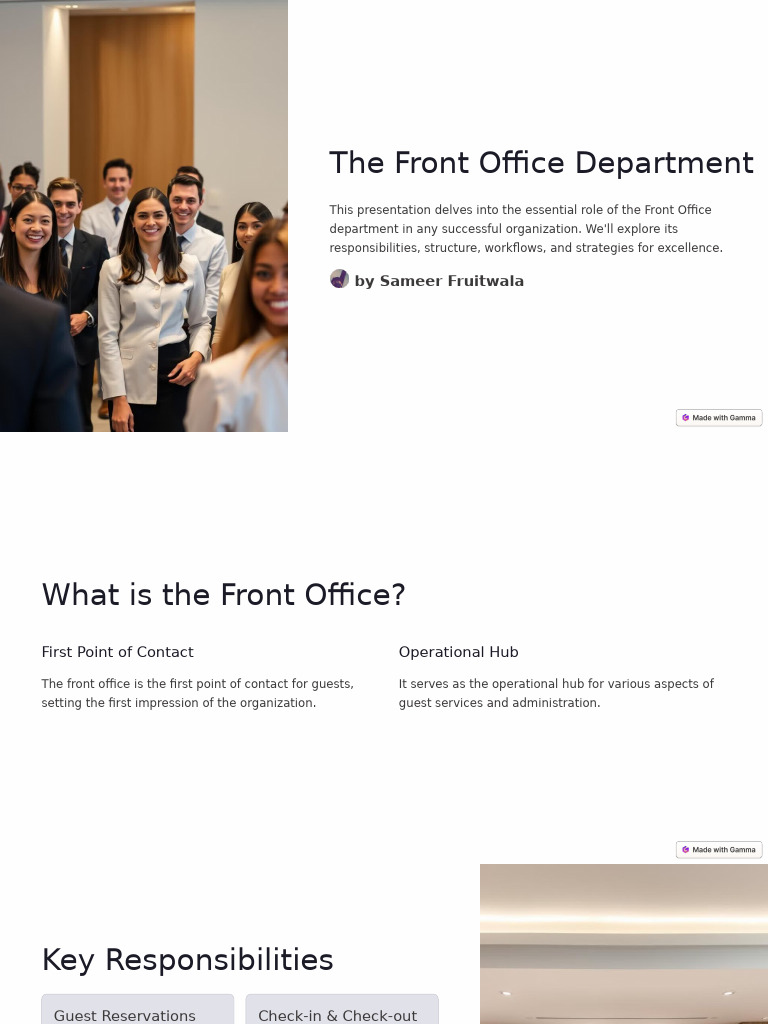 The Front Office Department 2 | PDF | Customer Relationship Management ...