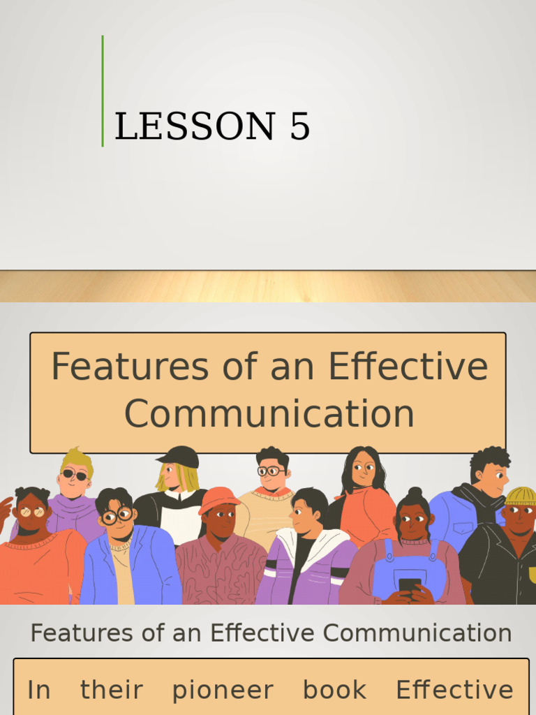 Lesson 5 Feature, Barriers | PDF | Nonverbal Communication | Communication