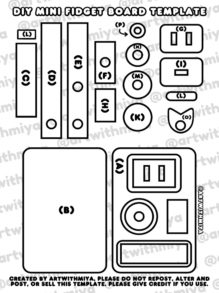 DIY Mini Fidget Template (Black & White + Color) | PDF