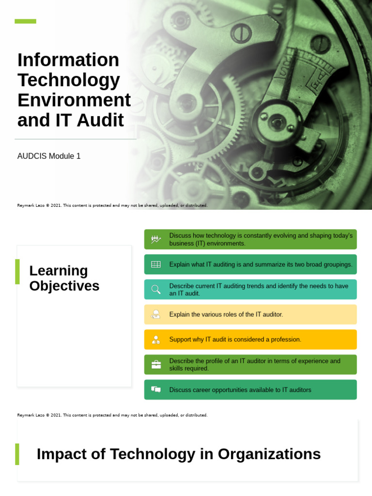 IT Auditing and Technology Trends Overview | PDF | Audit | Cloud Computing