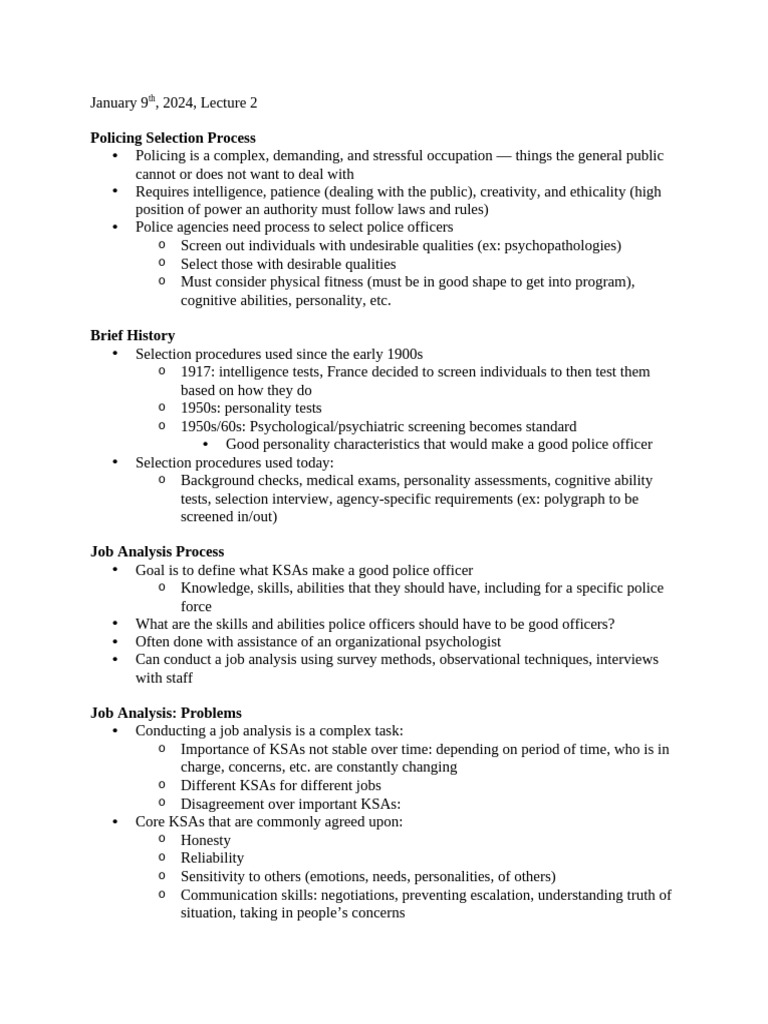 Lecture 2 (Jan 9th) | PDF | Validity (Statistics) | Industrial And Organizational Psychology