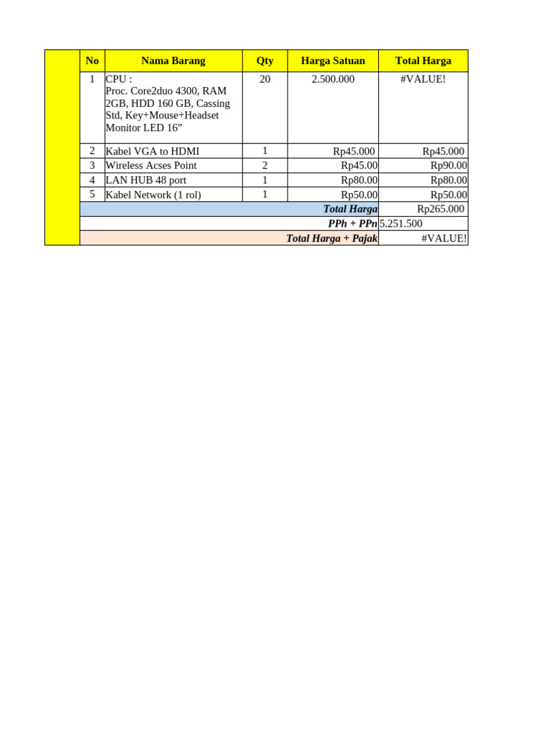 Invoice for Computer Accessories | PDF