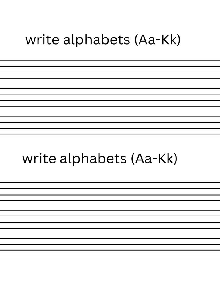 Write Alphabets (Aa-Kk) | PDF
