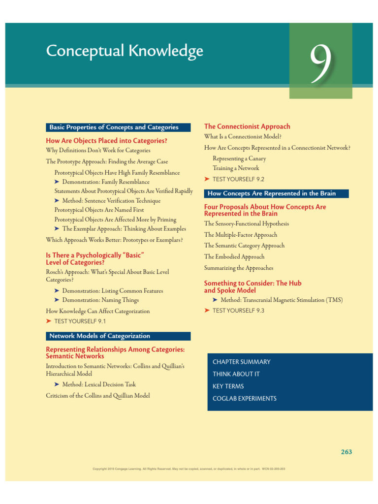 Chapter 9 - Conceptual Knowledge | PDF | Concept | Knowledge