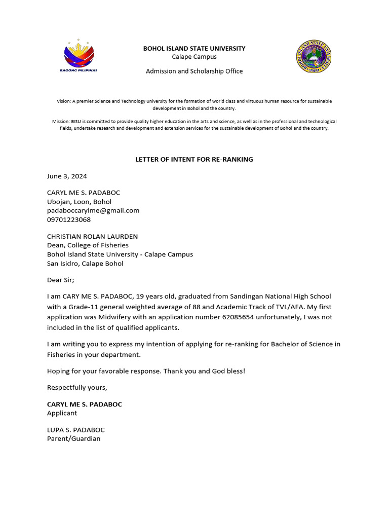 Re-Ranking Application for Fisheries Program | PDF