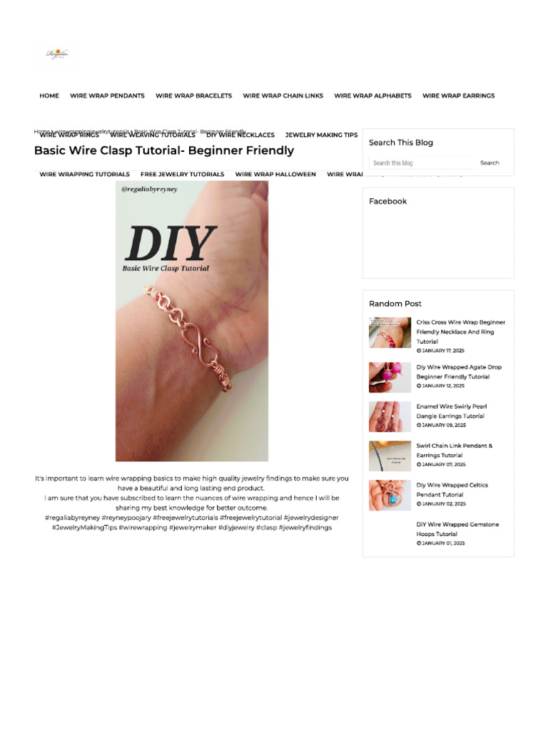 Basic Wire Clasp Tutorial - Beginner Friendly | PDF