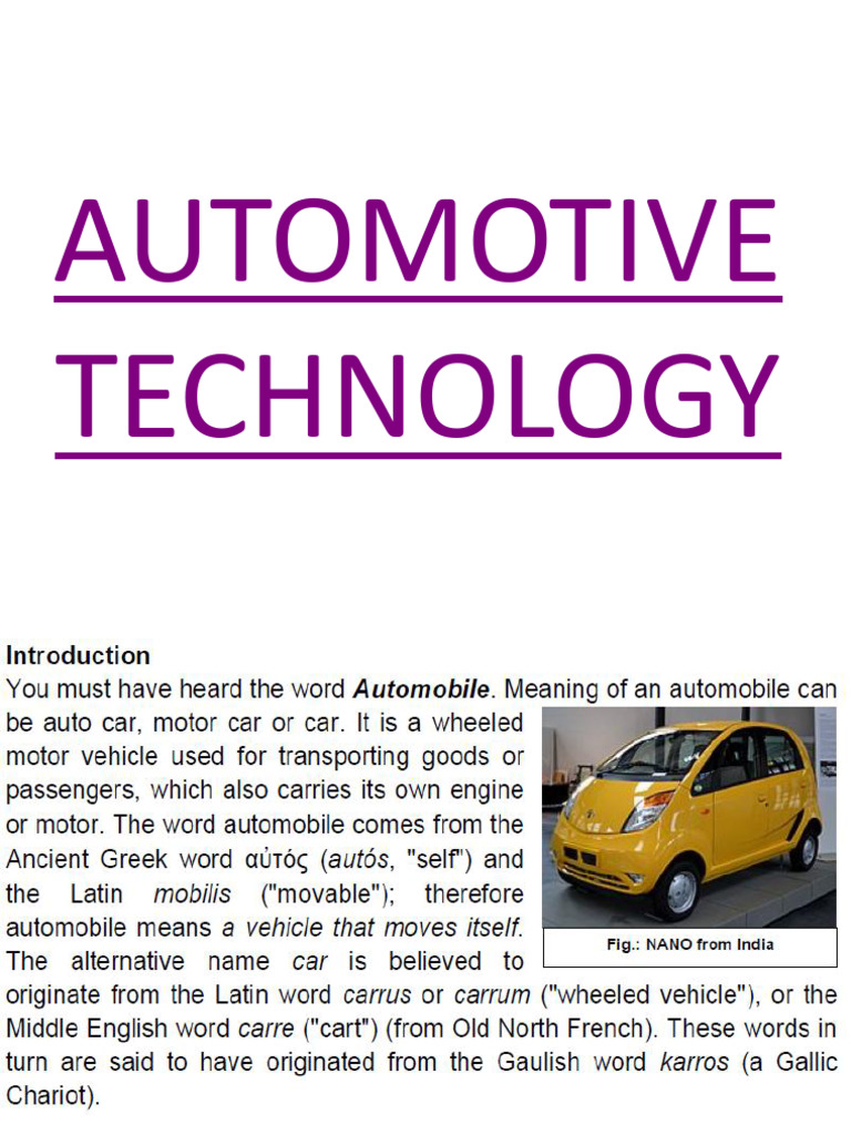 Automotive 1 | PDF