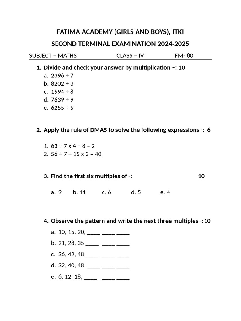4 Maths | PDF