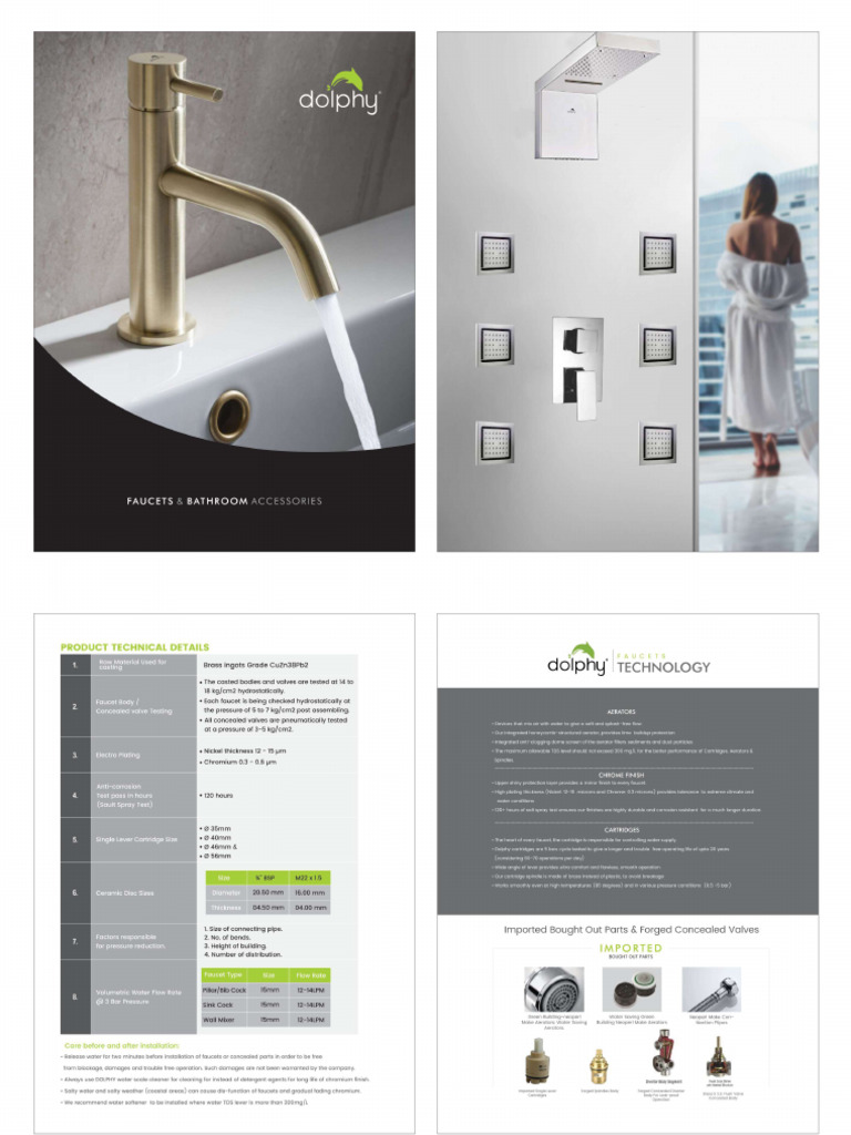 Dolphy faucet and bathroom accessories catalog 2022 (1) | PDF