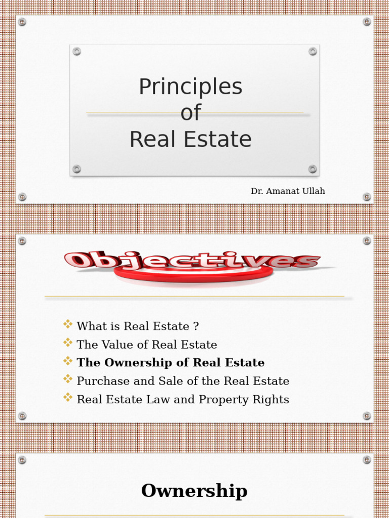 Real Estate Ownership and Rights Explained | PDF | Property | Real Property