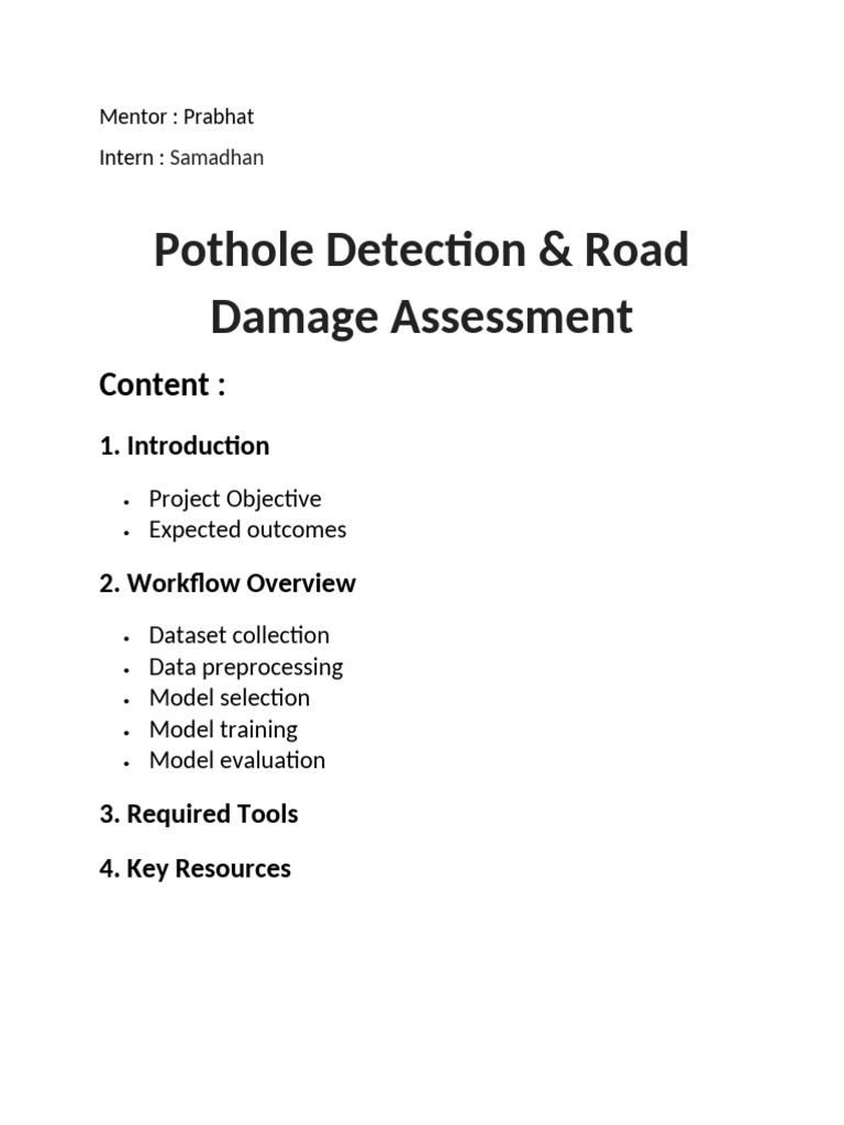 Pothole Detection & Road Damage Assessmen | PDF | Image Segmentation | Cognitive Science