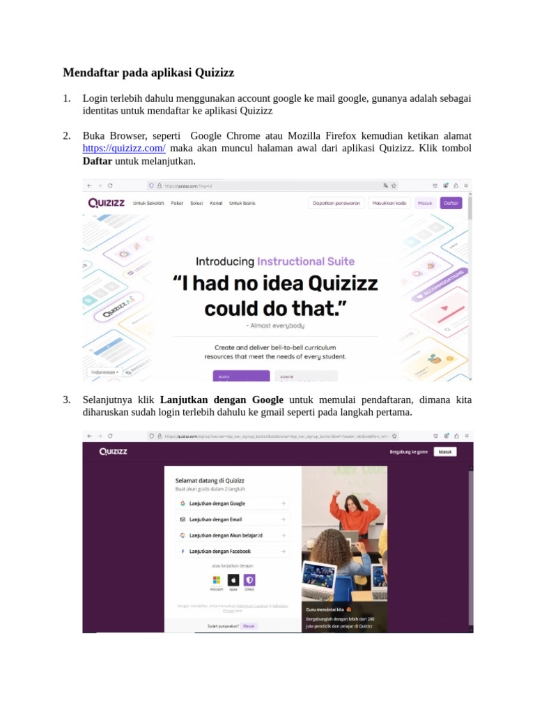 Pelatihan AI, Quizizz | PDF