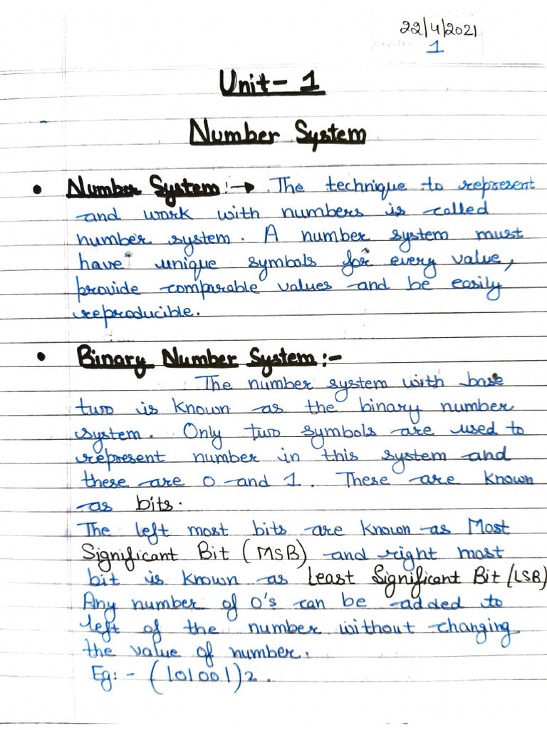 Unit 1 ( Number System ) | PDF