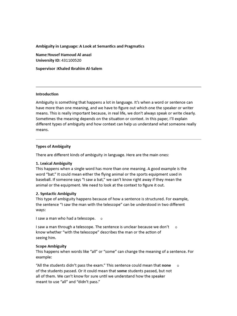 Ambiguity in Buying and Selling | PDF | Semantics | Ambiguity