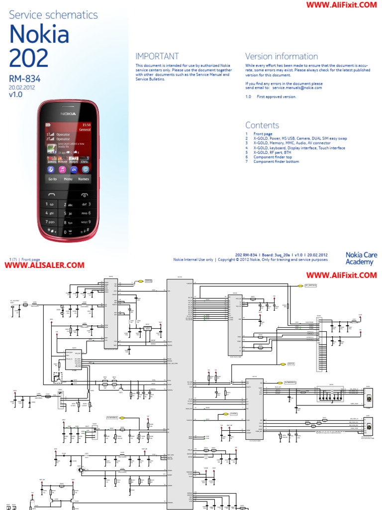 Nokia 202 Rm-834 Schematics v1.0 | PDF | Chess | Chess Theory