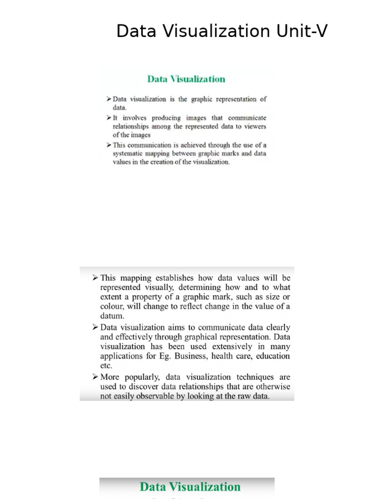 Data Visualization Unit-V 21.11.24 | PDF | Hierarchy | Principal Component Analysis
