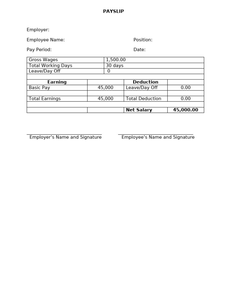 Sample Payslip | PDF