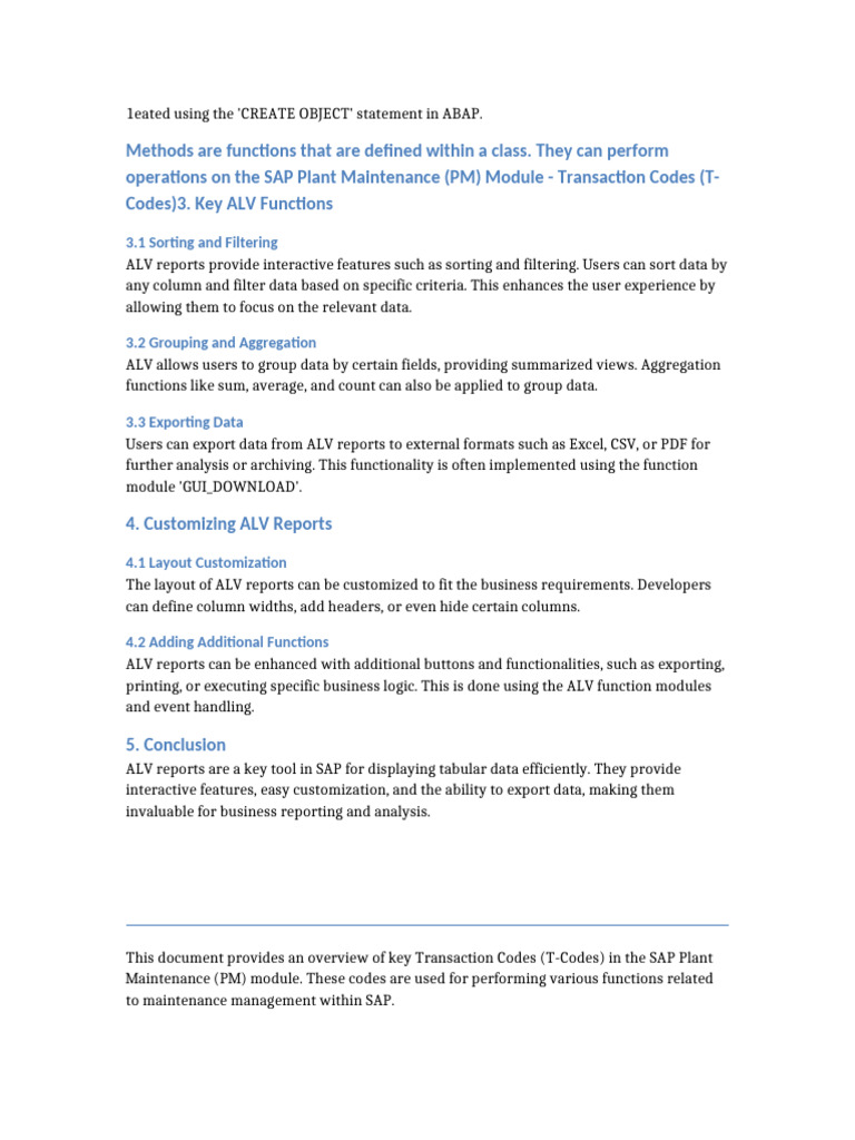 SAP_PM_Overview | PDF