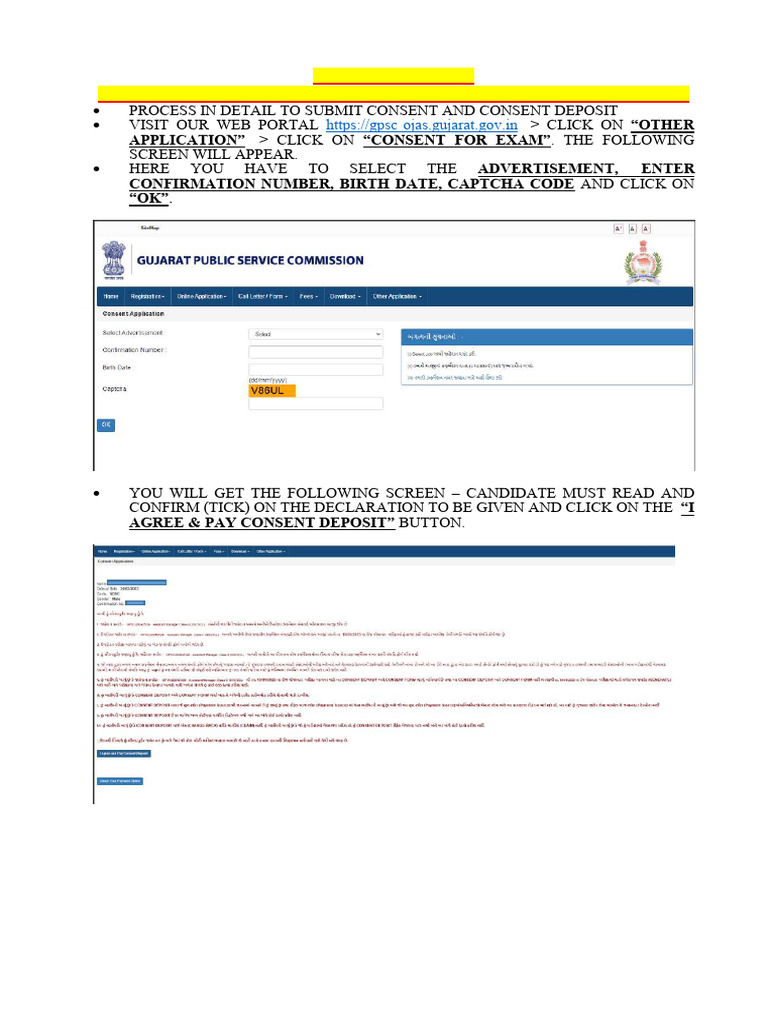 GPSC Consentdepositguide | PDF