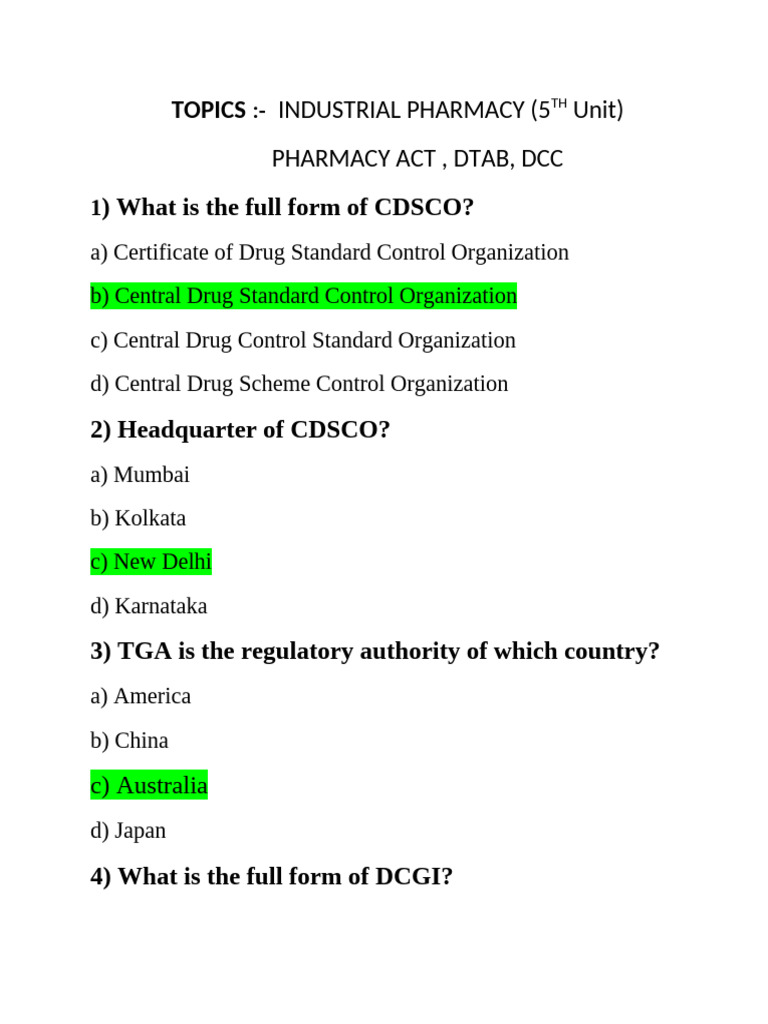 Mcq's of Industrial Pharmacy 1 | PDF | Pharmacy | Health Care