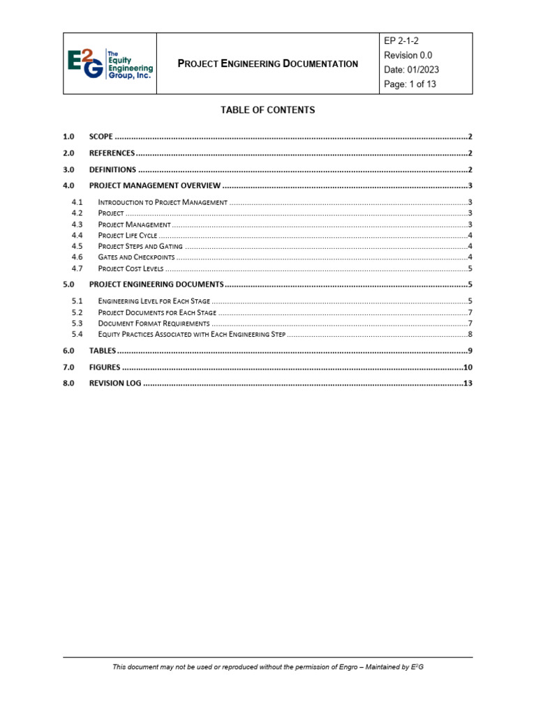 EP 2-1-2 - Project - Engineering Documentation | PDF | Project Management | Product Lifecycle