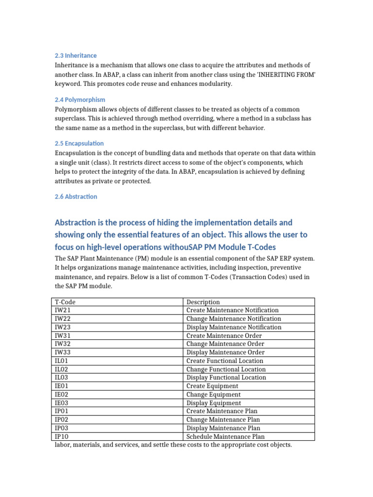 OOPS Concept Documentation | PDF | Inheritance (Object Oriented Programming) | Method (Computer ...