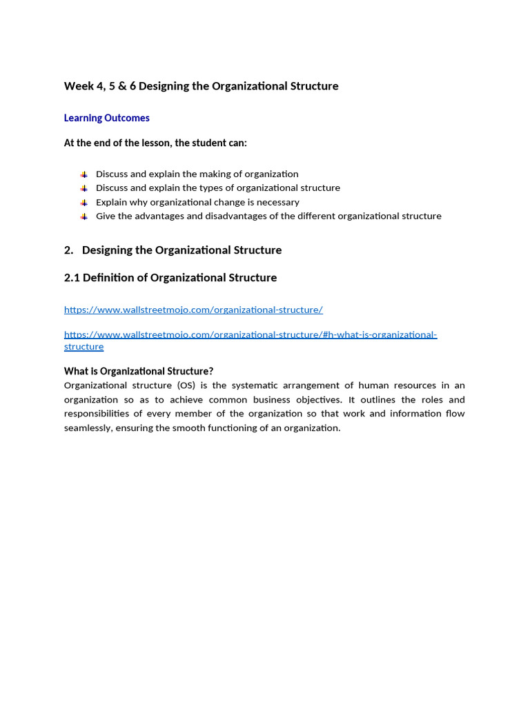 Designing Organizational Structures Explained | PDF | Organizational ...