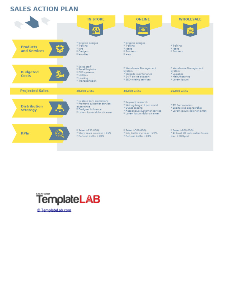Sales Action Plan for Product Distribution | PDF