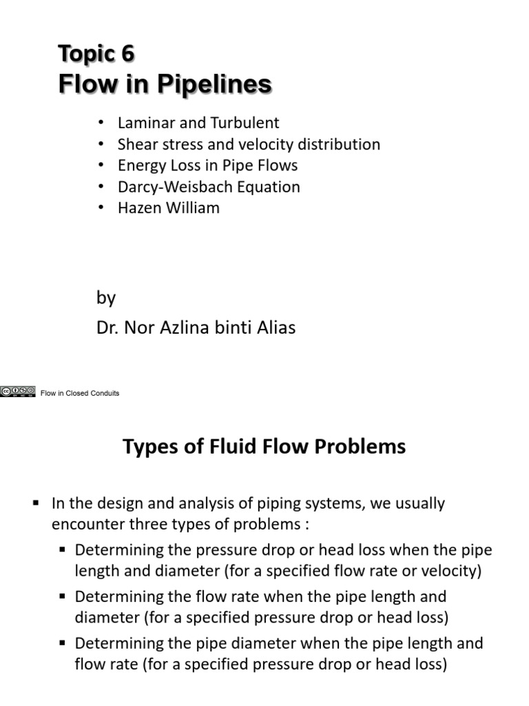 Flow in Closed Conduits | PDF | Fluid Dynamics | Reynolds Number