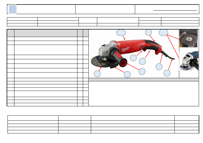 MOD 01 Portable Grinder Inspection Checklist en | PDF | Grinding ...