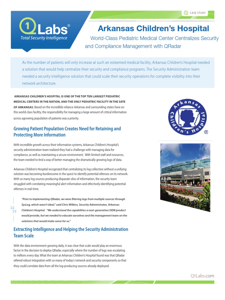 Arkansas Children's Hospital Case Study | Download Free PDF ...