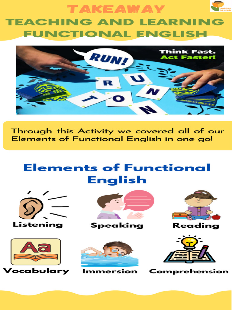 Teaching and Learning Functional English - Takeaway | PDF