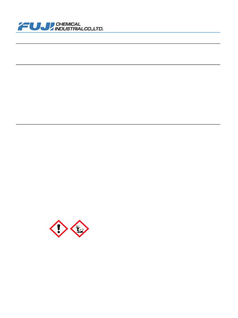 04 - SDS - Fuji Chemical Industrial - Ne7300h | PDF | Toxicity ...