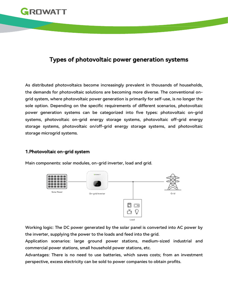 Types_of_photovoltaic_power_generation_systems | PDF | Photovoltaics ...
