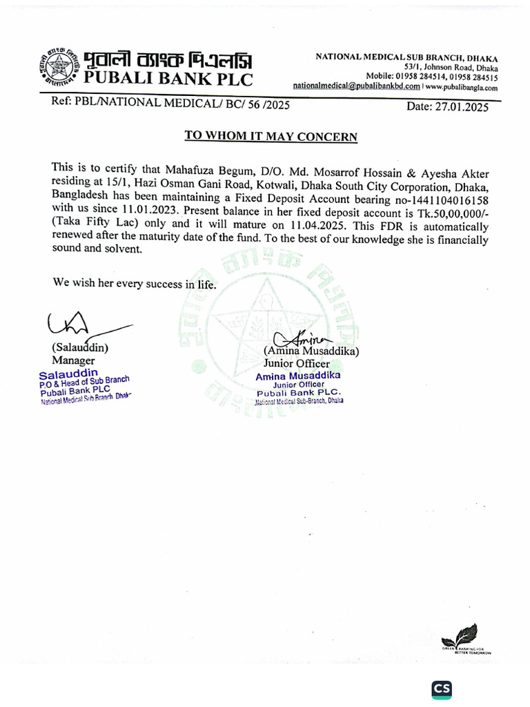 Applicant FDR Account | PDF