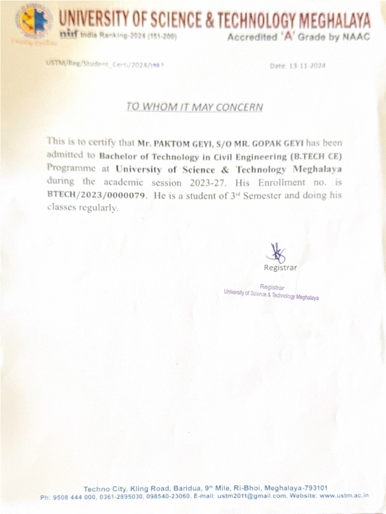 Study Certificate | PDF