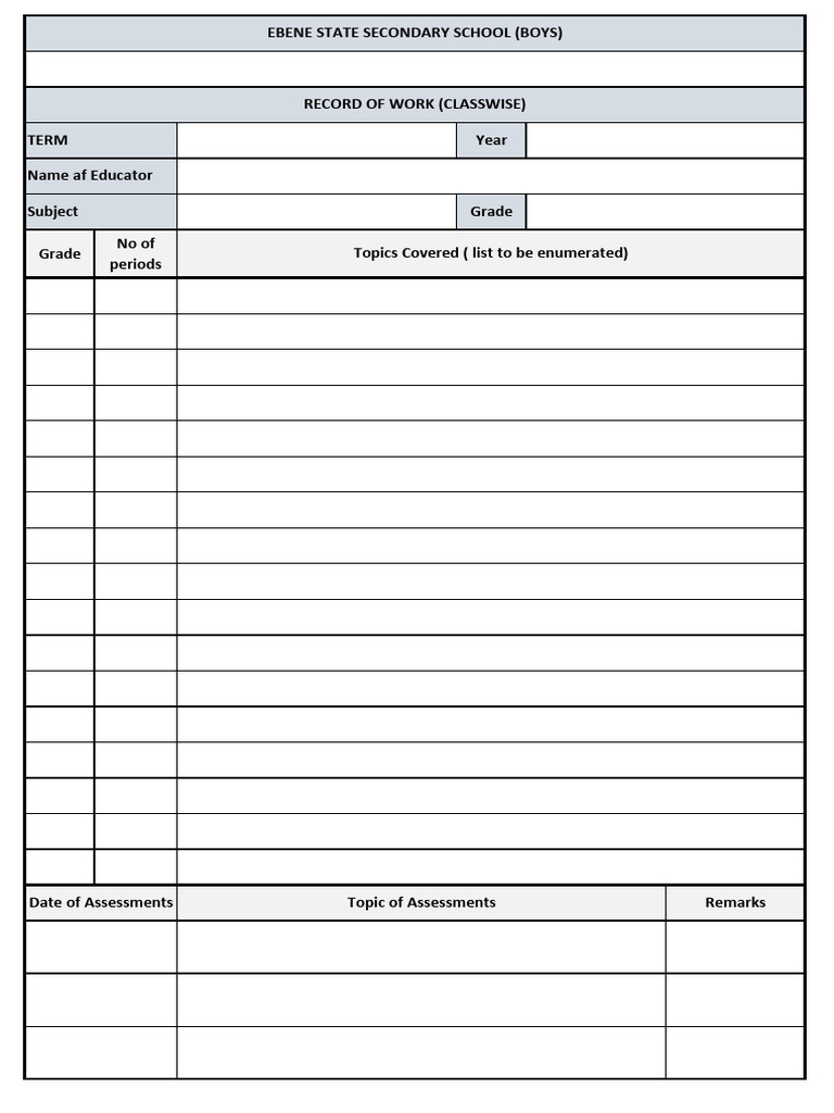 Grade 13 Math Assessment Record | PDF