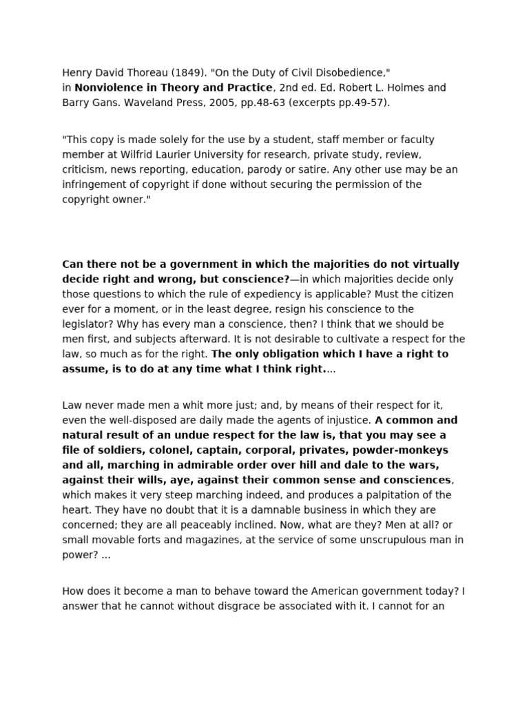 Philosophy Notes | PDF | Civil Disobedience | Nonviolence