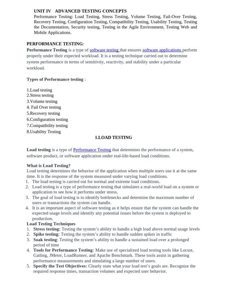 Software Testing Unit IV | PDF | Information Security | Software Testing