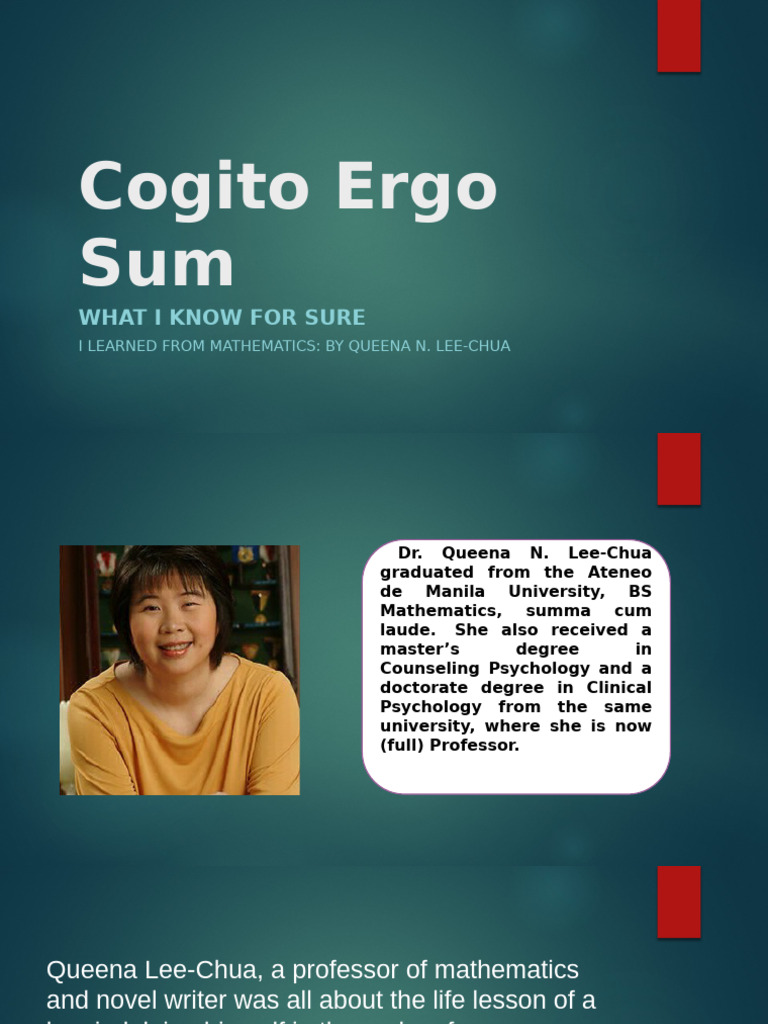 Cogito Ergo Sum | PDF