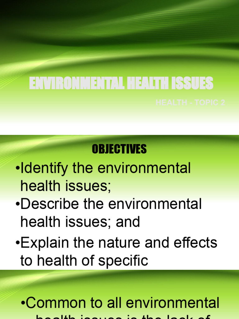 Environmental Health Issues | PDF | Climate Change | Erosion