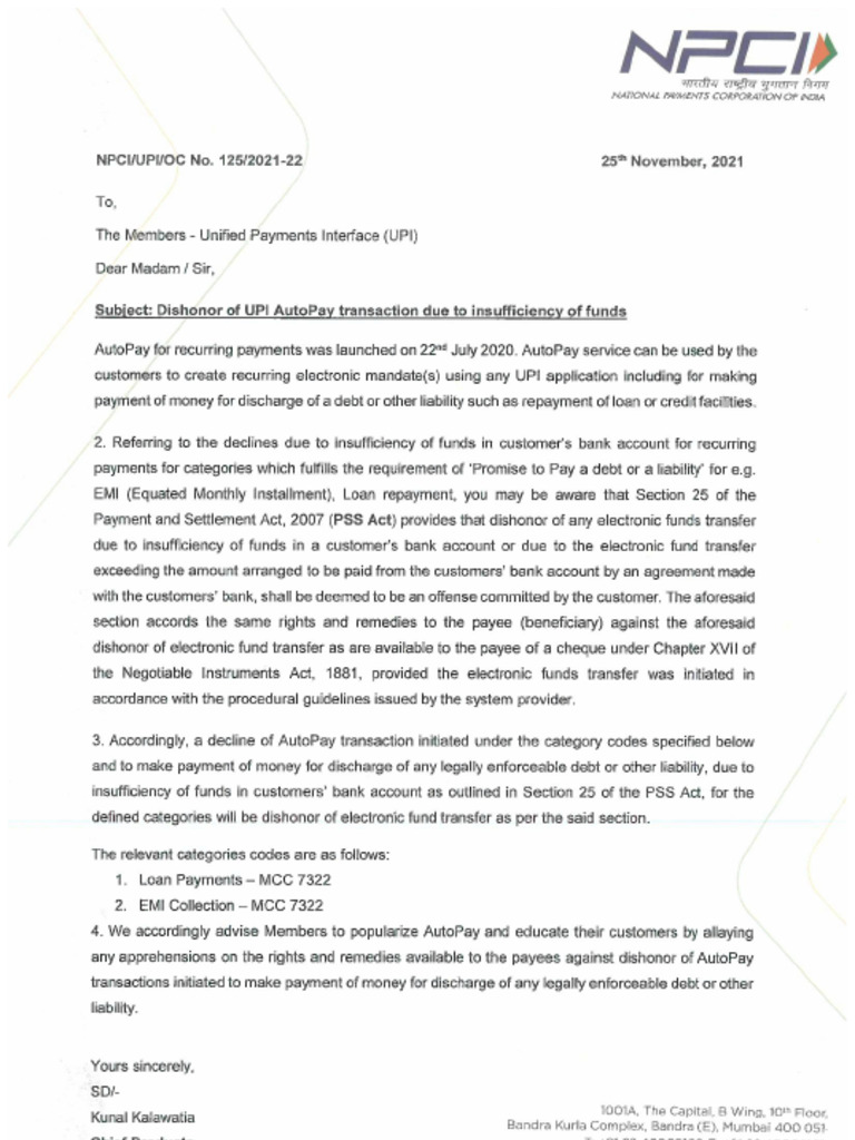 UPI-OC-125-Dishonor-of-UPI-AutoPay-transaction-due-to-insufficiency-of ... UPI-OC-125-Dishonor-of-UPI-AutoPay-transaction-due-to-insufficiency-of ...