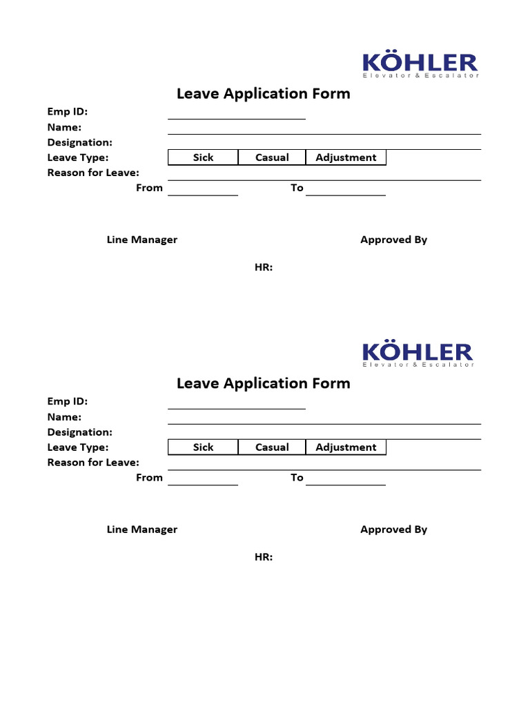 Leave Application Form | PDF