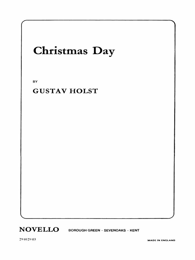 Holst Christmas Day Vocalscore Highlighted Pdf