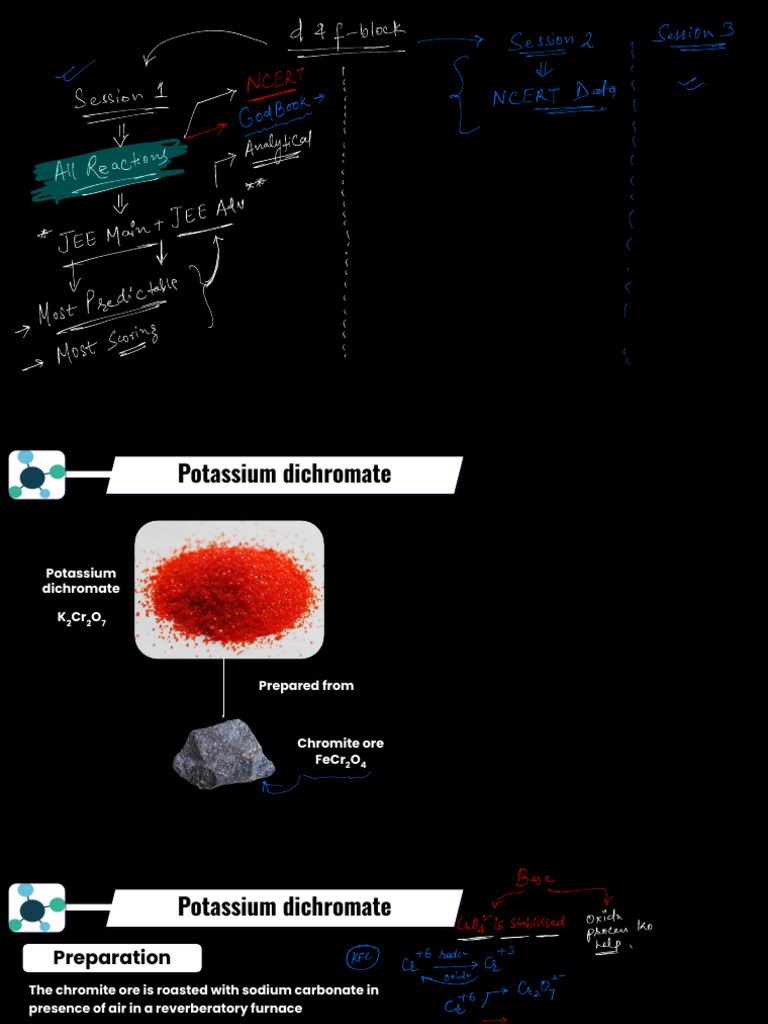 D and F Block All Reactions | PDF | Chromium | Chemical Substances